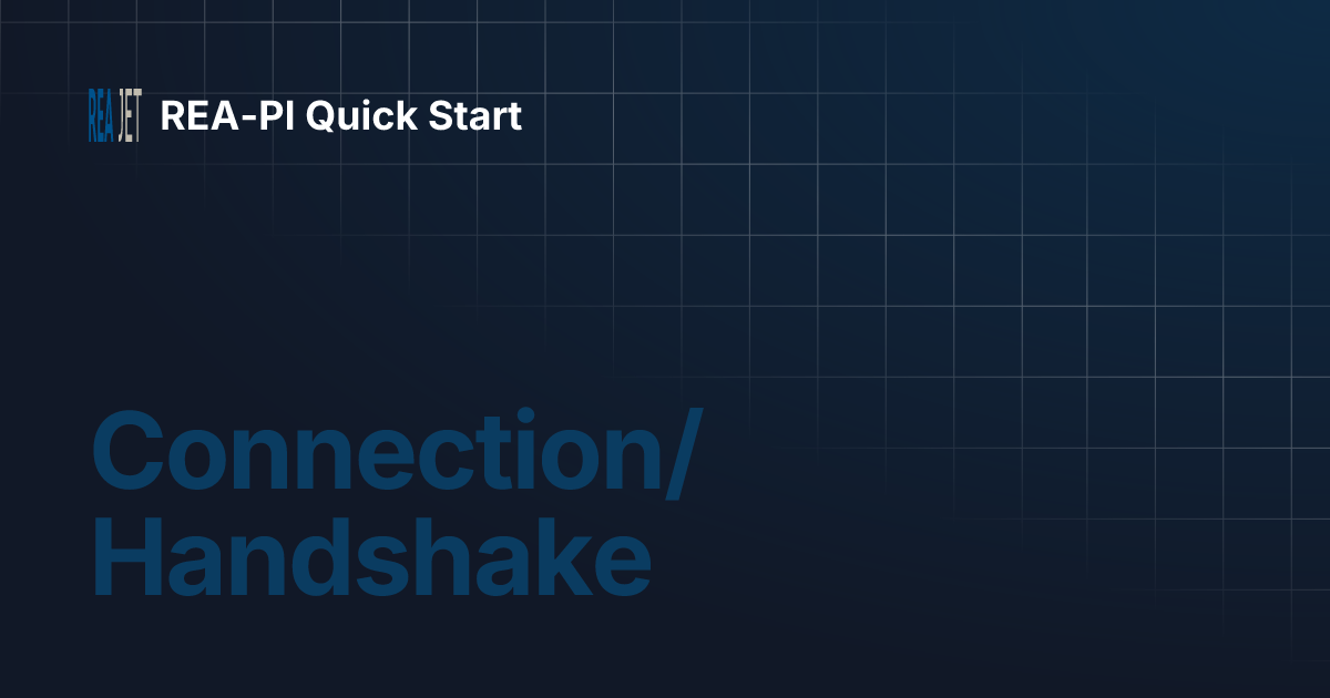 Connection/Handshake | REA-PI Quick Start